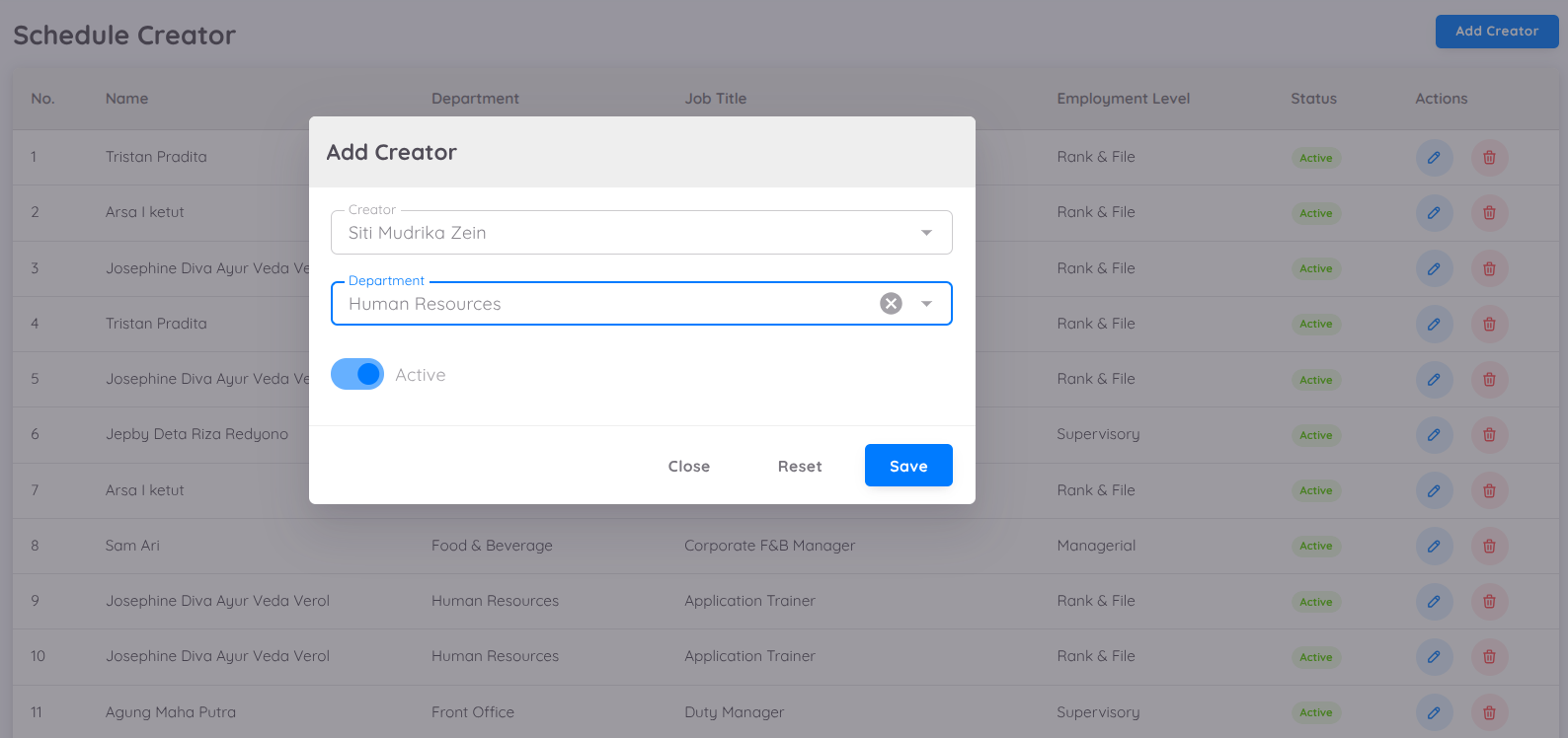 Schedule | Sentec EMS